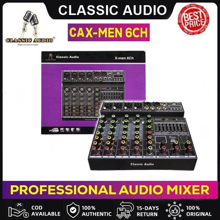 Classic Audio X-men 6 Channel Professional Audio Mixer with Phanton ...