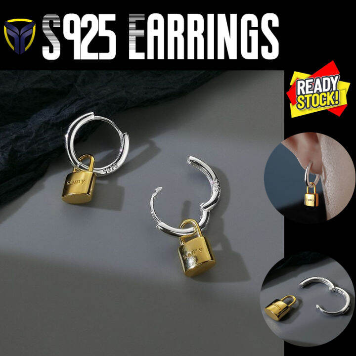 ต่างหูตุ้งติ้งหรูหราแฟชั่นสไตล์ฮิปฮอปสไตล์ฮิปฮอปพังก์ใช้ได้ทั้งชายและหญิง Y2K ย้อนยุคตาม S925ของ ...