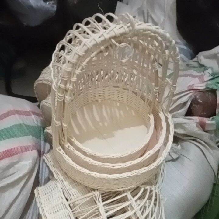 sovenir kotak parcel keranjang rotan hampers model sangkar isi 3 buah ...