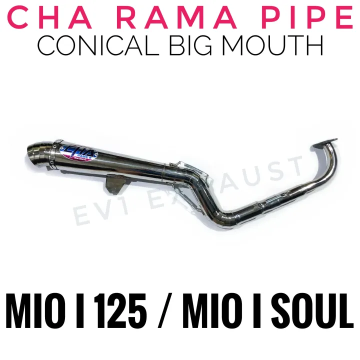 Cha Rama Conical Big Mouth Tip Motorcycle Exhaust Muffler for Mio i 125 ...