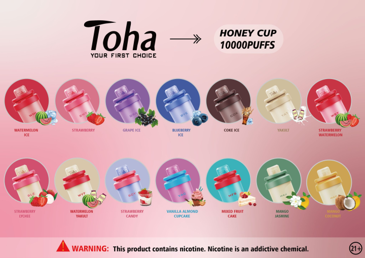Toha HONEY CUP 10000 PUFF New product arrives, welcome to experience ...