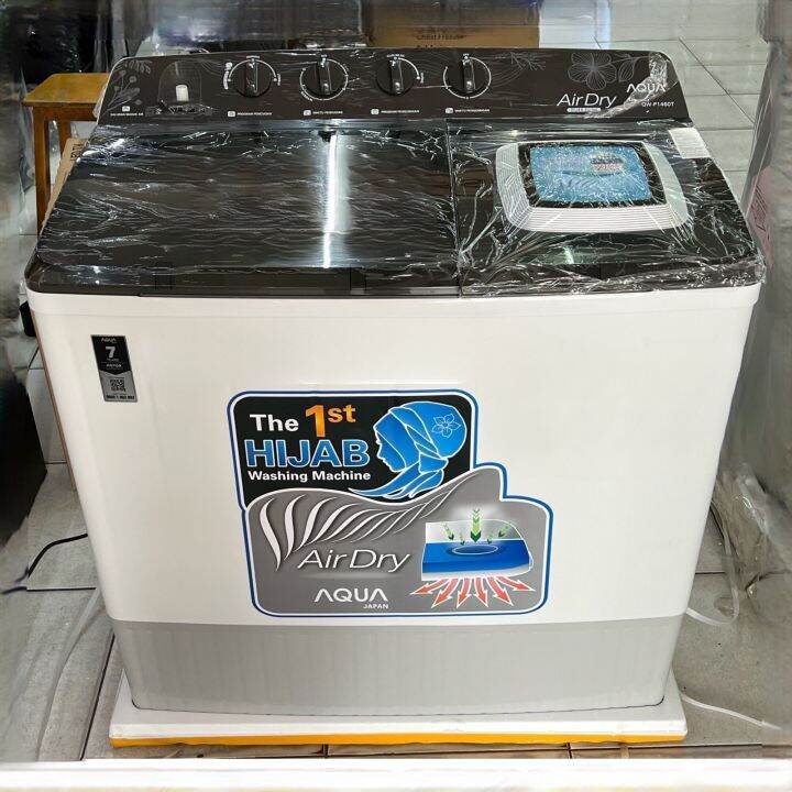 Mesin Cuci AQUA 2 Tabung Hijab Series 14 Kg 2 Tabung QW-P1460T | Lazada Indonesia