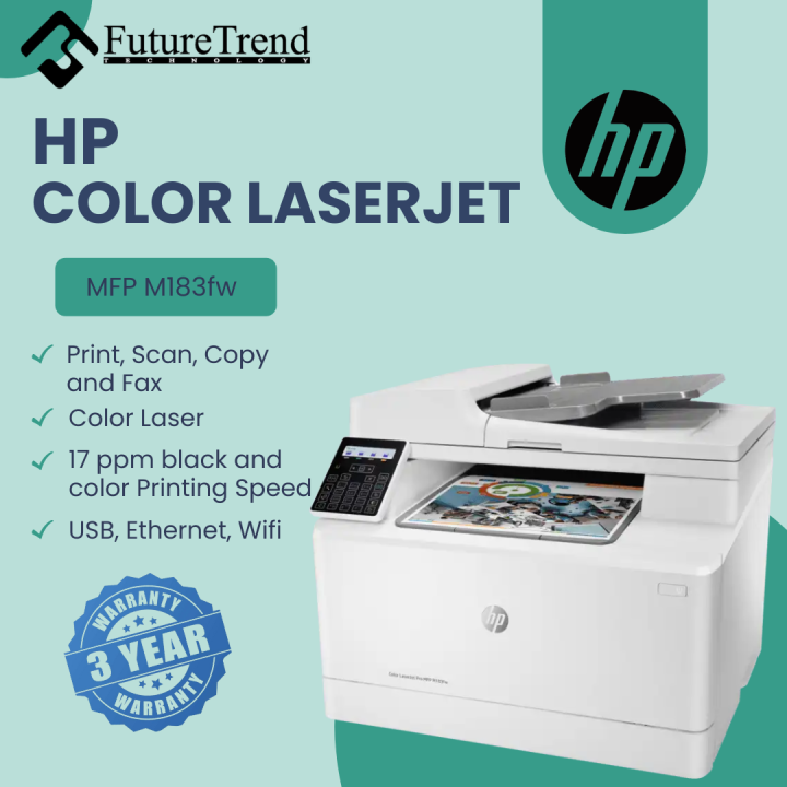 HP MFP M183fw Color Laserjet Printer | Lazada