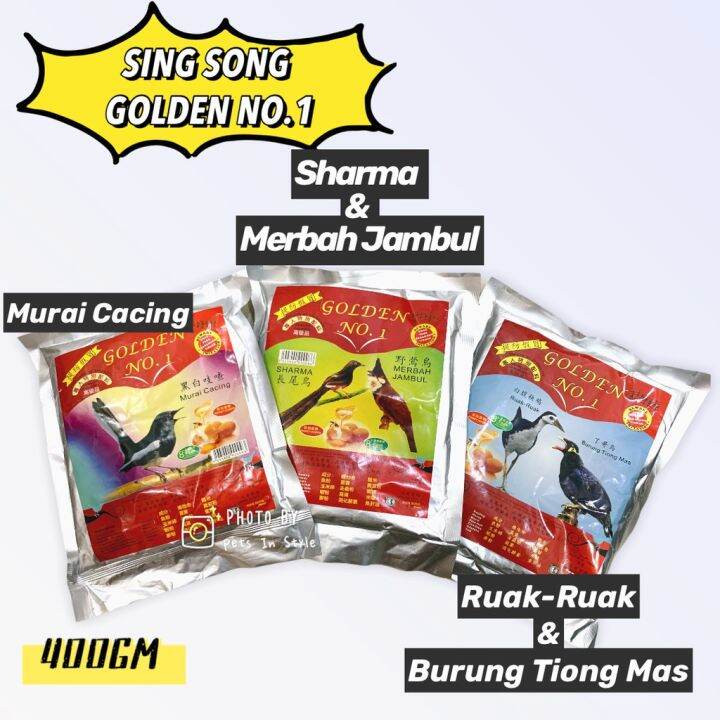 SING SONG GOLDEN NO.1 BIRD FOOD (Burung Murai Cacing/Sharma/Merbah ...