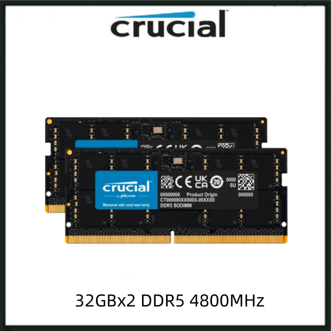 Crucial RAM 32GB×2 DDR5 4800MHz SODIMM CL40 Laptop Memory | Lazada PH