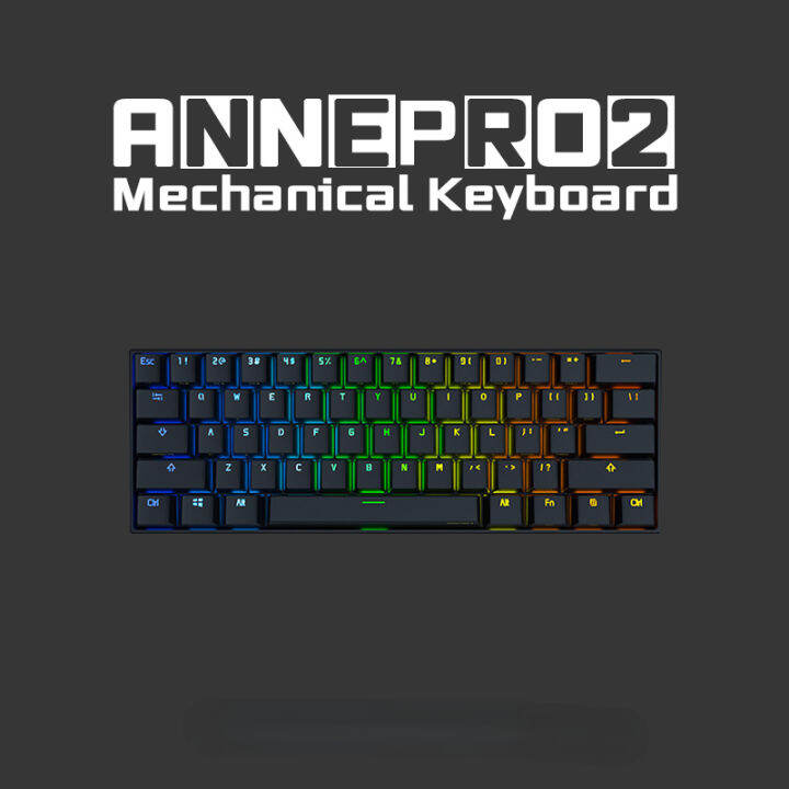 Anne Pro 2 RGB Mechanical Gaming คีย์บอร์ด DIY แบบกำหนดเอง60 61คีย์ไร้ ...