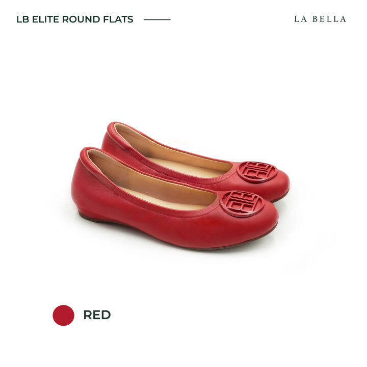 LA BELLA รุ่น LB ELITE ROUND FLATS - RED | Lazada.co.th