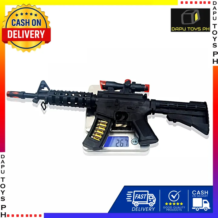 DAPU Toys Machine Gun with Infrared Ray and Flash Sound Kids Toy Gun ...