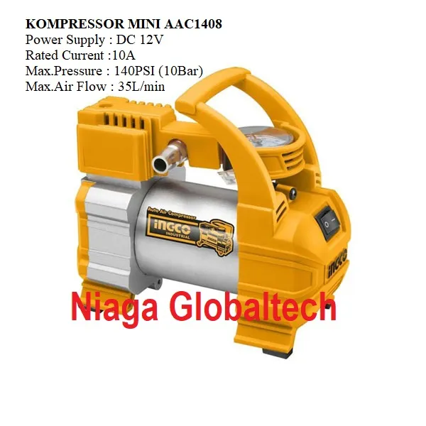 INGCO AAC1408 KOMPRESOR MINI KOMPRESOR ANGIN POMPA BAN COMPRESSOR ...