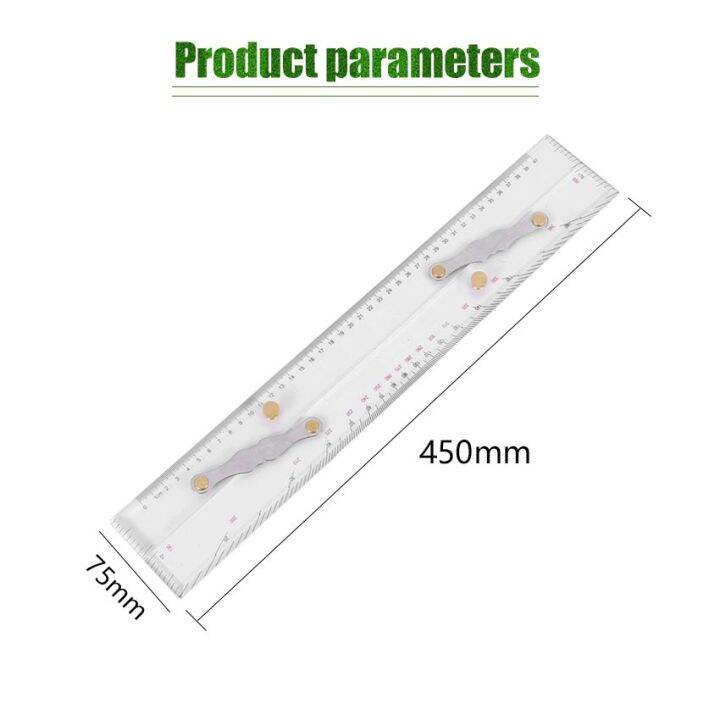 450/600mm Mistar Jajar Peta Parallel Ruler Peta Navigasi Laut Marine ...