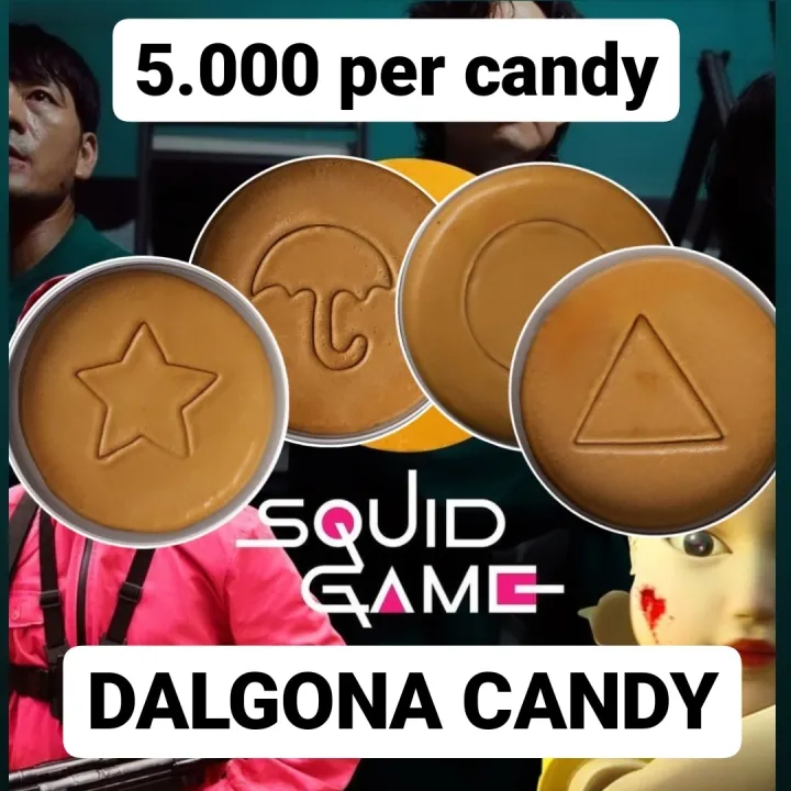 PERMEN SQUIDGAME DALGONA CANDY GULALI VIRAL KOREA HONEYCOMB | Lazada Indonesia