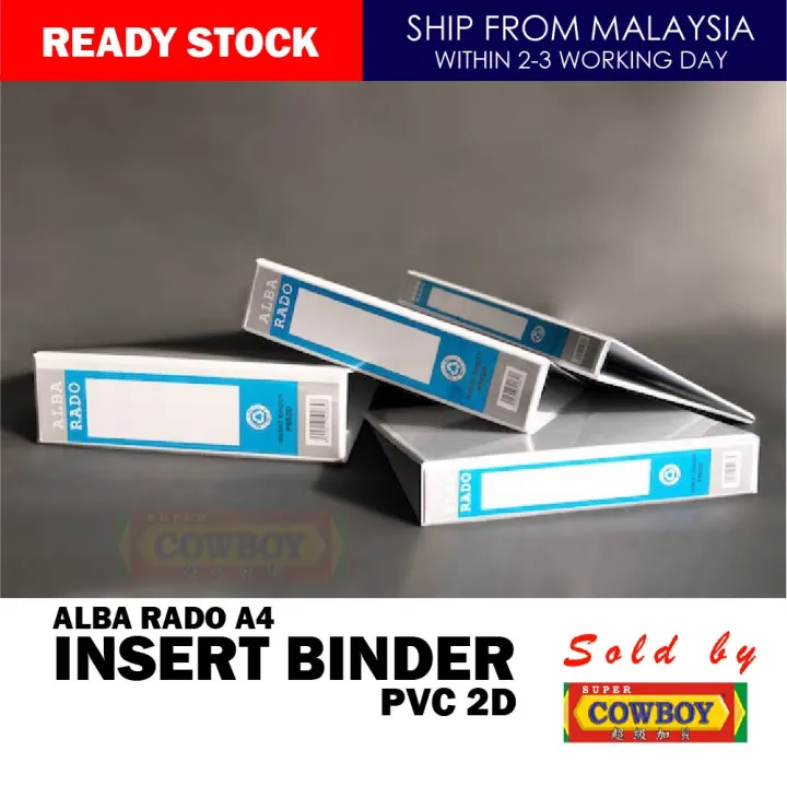 Alba Rado PVC 2D White Ring File A4 Insert Binder P252D P402D P502D ...