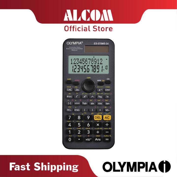 OLYMPIA ES-570MS-3ℯ Scientific Calculator with 10+2 Digits, 401 Functions & Large Display for ...