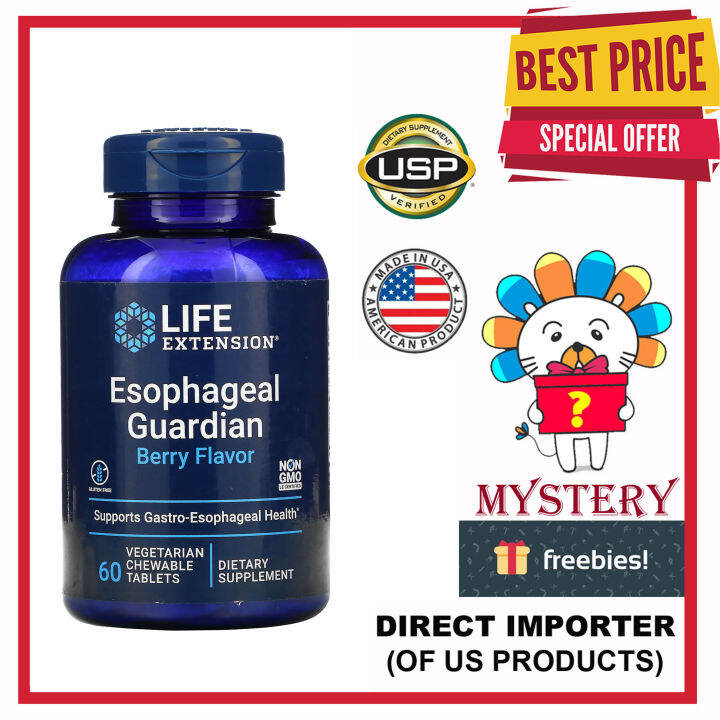 Life Extension, Esophageal Guardian, Berry, 60 Vegetarian Chewable ...