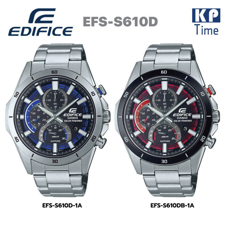 Casio Edifice Solar Slim กระจกแซฟไฟร์ พลังงานแสงอาทิตย์ นาฬิกาข้อมือ ...