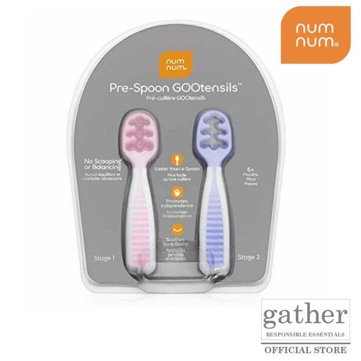 barko agad NumNum Gootensil Baby Pre-Spoons (Set of 2) - Rosebud and ...
