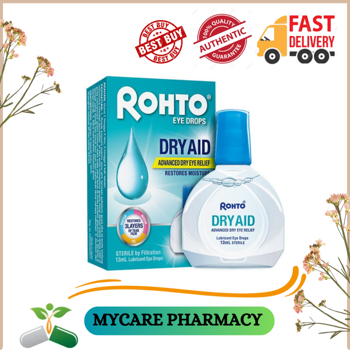 Rohto Dry Aid Eye Drops 13ml [Restore Moisture/ Moisturizing/ Relief ...