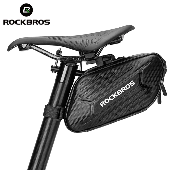 ROCKBROS 1.5L เปลือกแข็งกันน้ำจักรยานกระเป๋าสะท้อนแสง MTB จักรยานกระเป๋าขี่จักรยานแขวนไฟอาน ...