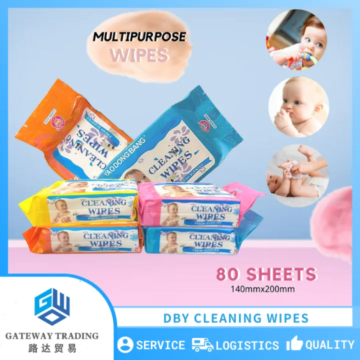 6 Packs / 4 Packs Dong Bang Yao Fresh Scented Cleaning Wipes 80 Sheets ...