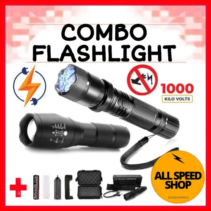 decathlon tent Flashlight Package Set Tactical Light Rechargeable Ultra ...
