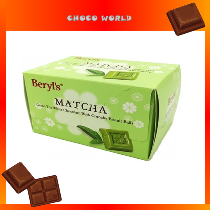 Beryl's Matcha Green Tea White Chocolate With Crunchy Biscuit Balls 60g ...