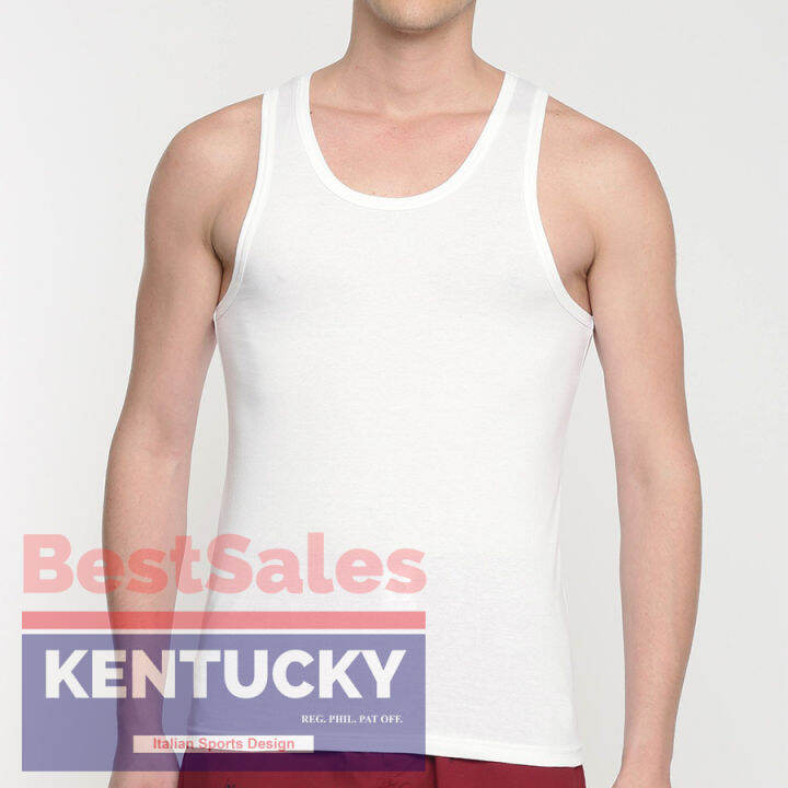Kentucky Inner Wear Sando Tank Plain White for Men Set of 6 Pieces per ...