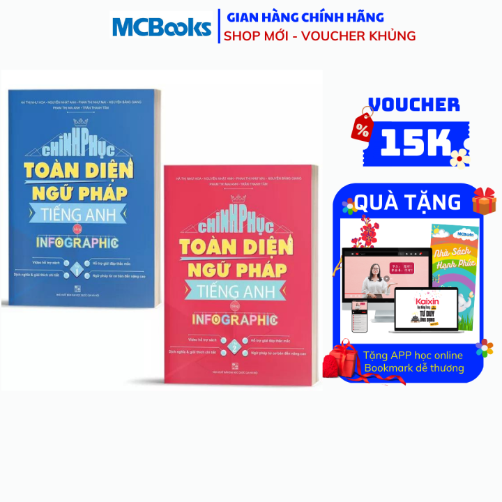 Sách - Chinh Phục Toàn Diện Ngữ Pháp Tiếng Anh Bằng Infographic (1 bộ 2 ...
