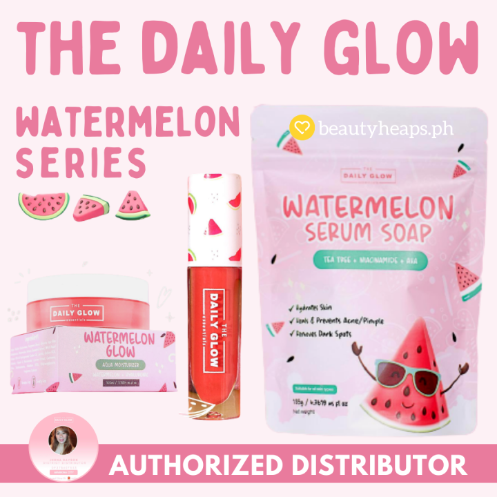 The Daily Glow Watermelon Series | Serum Soap | Lip Therapy Lip Oil ...