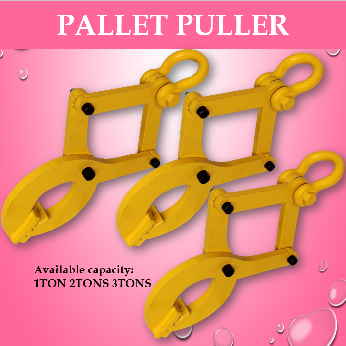 Red 1T 2T 3T Curved Heads Pallet Hook Puller Pallet Clamp Hoist Claw ...
