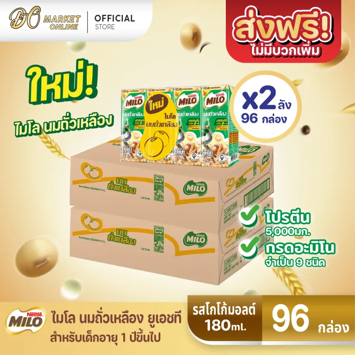 [ส่งฟรี X 2 ลัง] นมไมโล นมถั่วเหลือง นมยูเอชที ไมโล รสโกโก้มอลต์ MILO ...