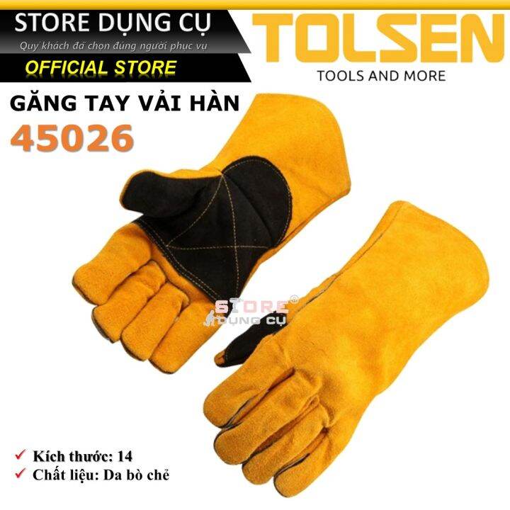 Găng tay vải hàn TOLSEN 45026 | găng tay hàn công nghiệp tolsen | găng ...
