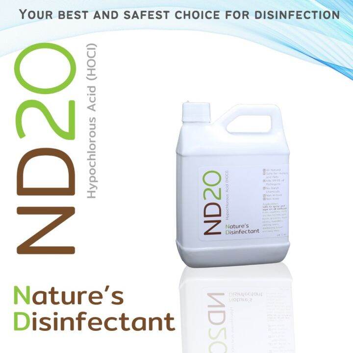 ND20 - Hypochlorous Acid Disinfectant - 1 Ltr. Refill Pack | Lazada PH