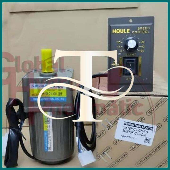 VARIABLE SPEED CONTROL 1 PHASE AC MOTOR GEARBOX HOULE 220V 15W - TARTEN ...