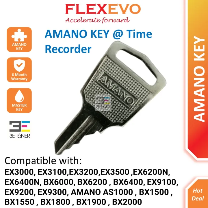 Amano Time Recorder Key / Punch Card Machine Master Key Kunci for ...