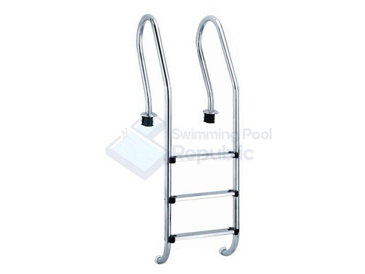 Stainless Steel Pool Ladder 3 steps, P-Shaped Grab Rail, Swimming Pool ...