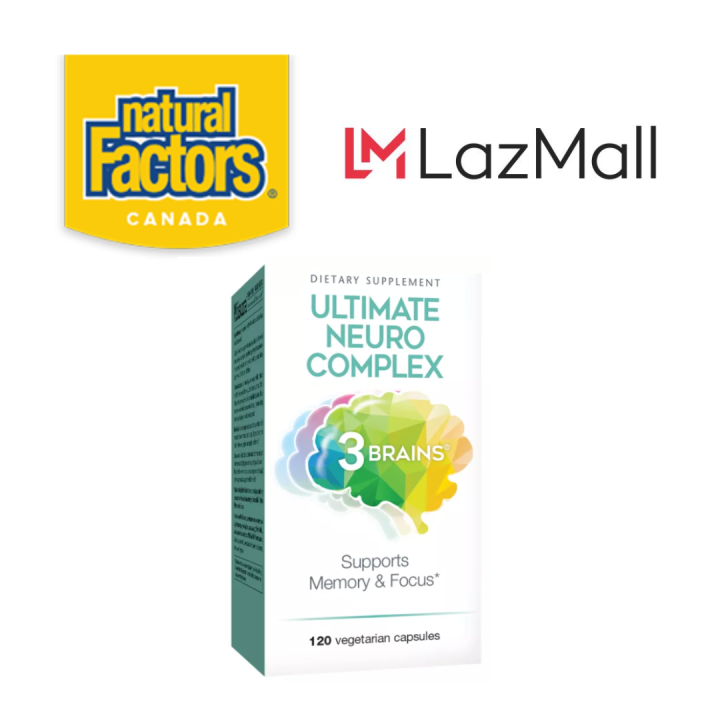 Natural Factors, 3 Brains, Ultimate Neuro Complex, 120 Vegetarian ...