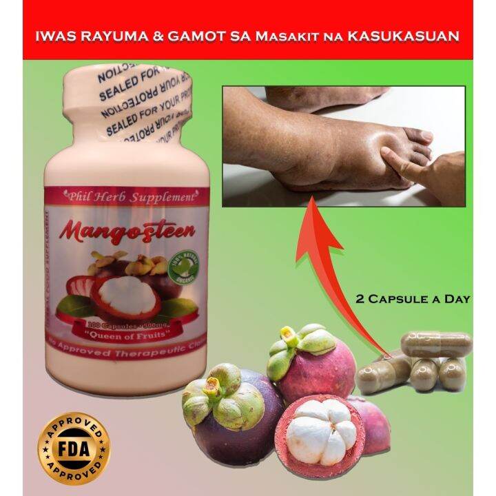HOT (COD) ym40673ekqk6 Mangosteen Capsules - Iwas Rayuma - Gamot Sa ...