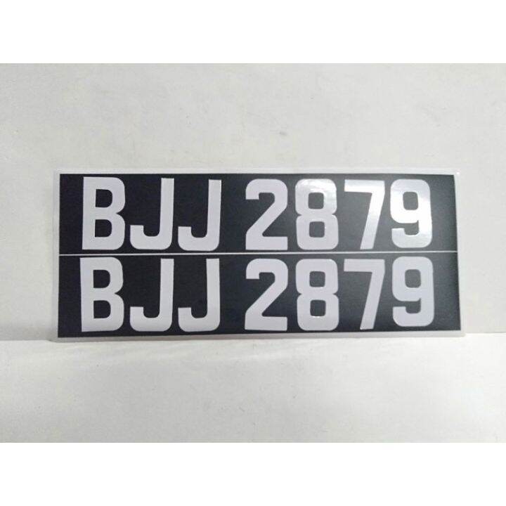 [NO COD] NOMBOR PLATE STICKERS DEPAN NO. PLATE STICKER FRONT NUMBER ...