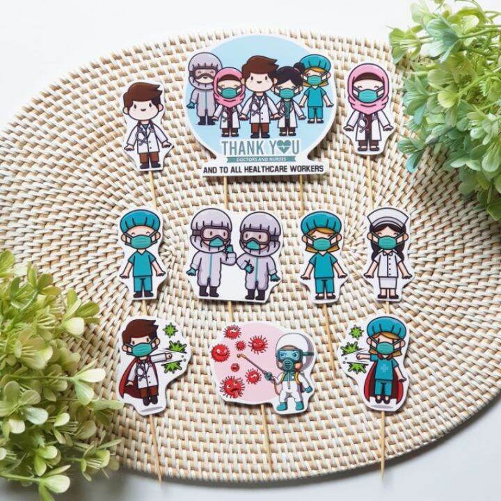 satu set topper toper cake hiasan kue ulang tahun karakter tenaga ...