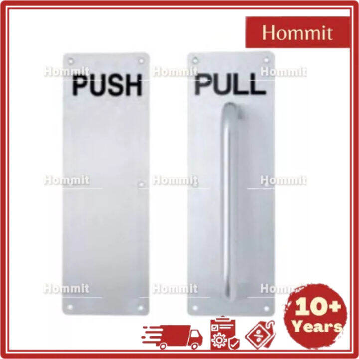SUS 304 stainless steel push plate and pull door plate with handle | Lazada