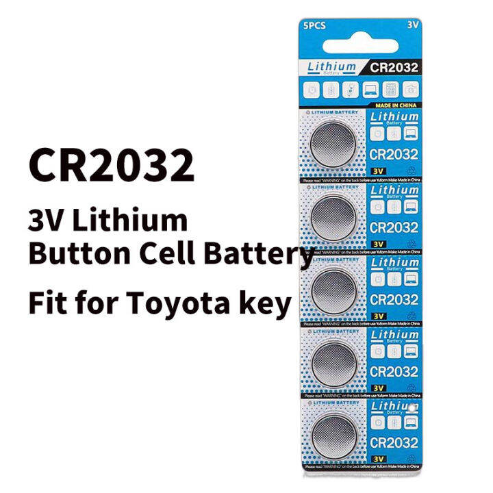 CR2032 Lithium Button Cell Battery 3V For Toyota Vios Fortuner Hilux ...