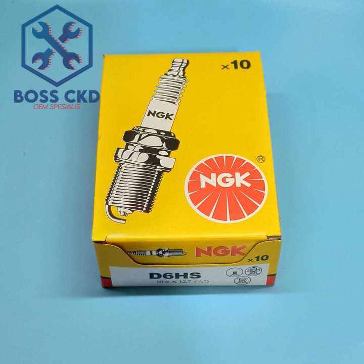Isi 10 Busi NGK D6HS 1 Dus Honda Bebek Drat Besar S90 S90Z 90Z C90 C 90 ...