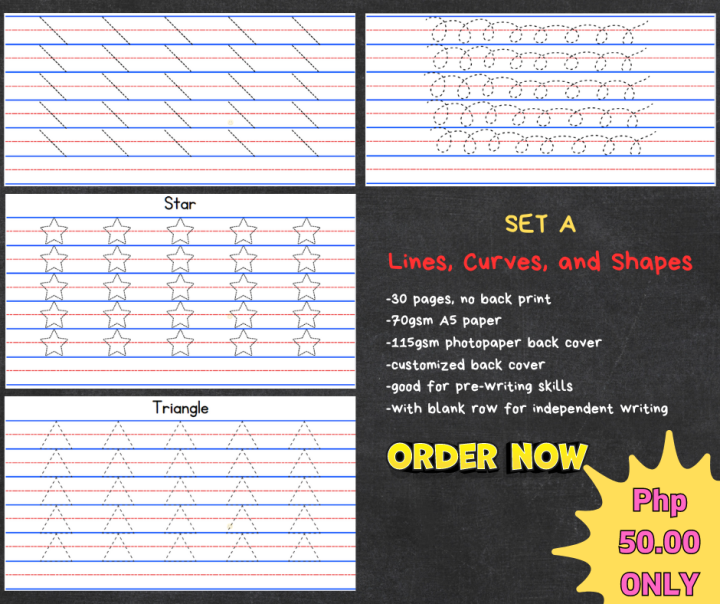 Tracing Pad - Set A: Lines, Curves, and Shapes | Lazada PH