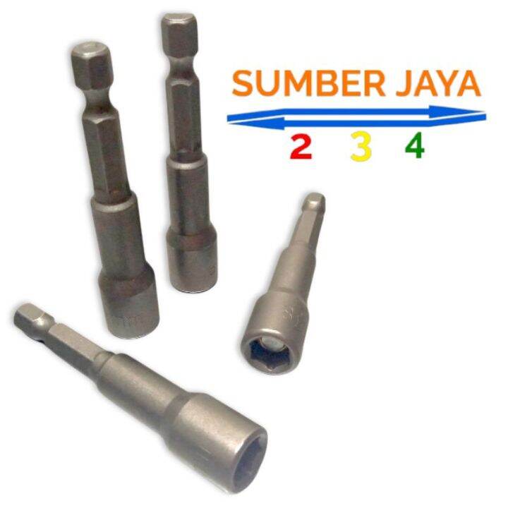 Mata Baut Roofing 8 x 65mm Magnetic Hex Socket Nut Kunci Roofing Kunci ...