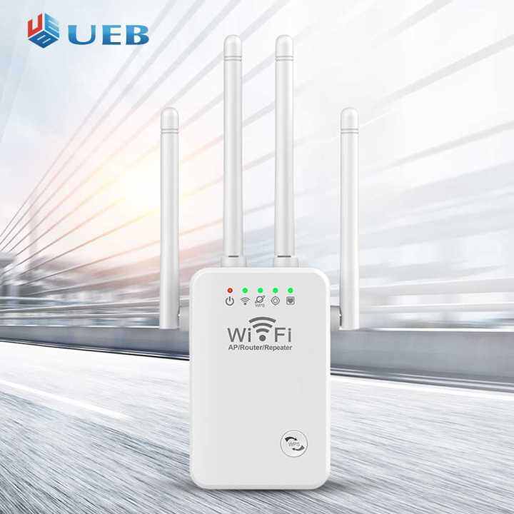 WiFi Signal Amplifier 2.4 GHz Wireless Internet Repeater 300Mbps Easy ...
