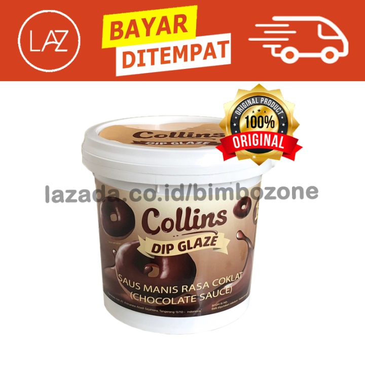 Bimbozone - COLLINS CHOCOLATE [KEMASAN 1KG] - Collins Dip Glaze Coklat ...
