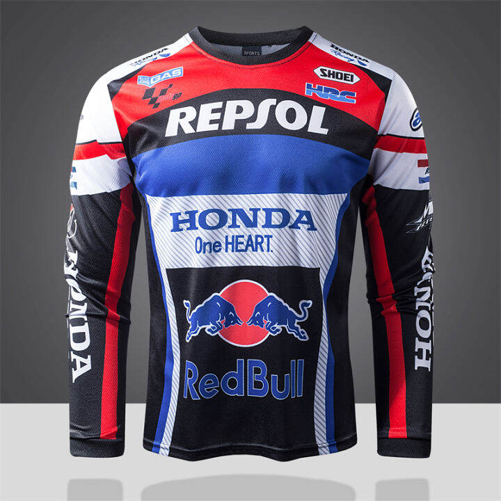honda Motor shirt long sleeve for men set Cycling bike jersey bikers ...