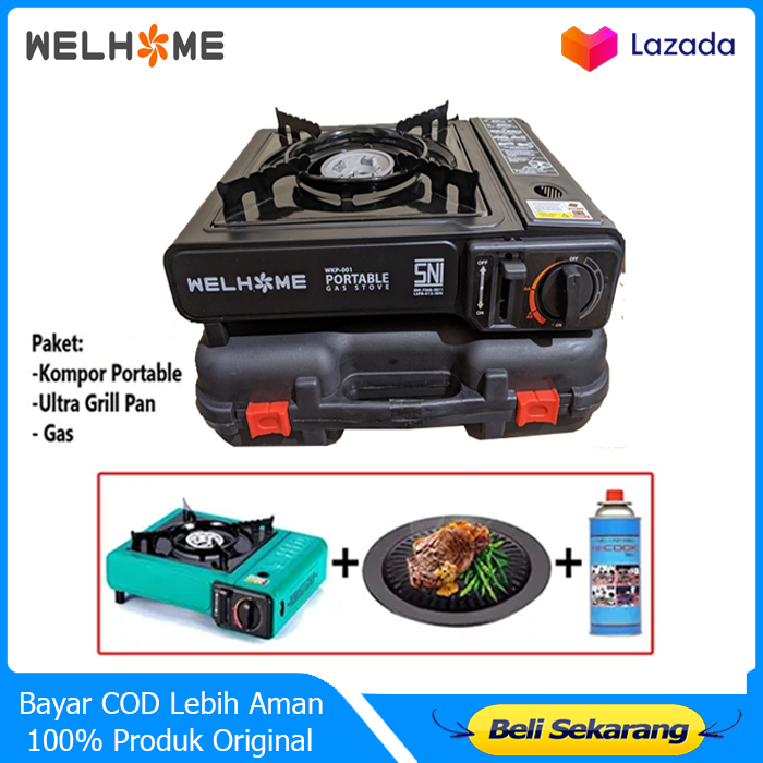 Kompor Gas Portable Welhome WKP-001 Camping 2 in1 Original murah ...