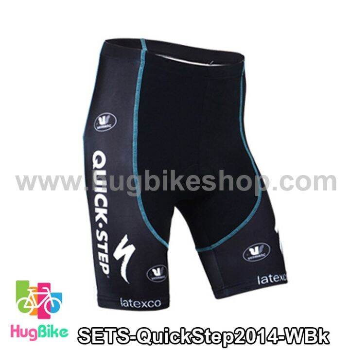 กางเกงจักรยานขาสั้นทีม QuickStep 14 สีดำ | Lazada.co.th