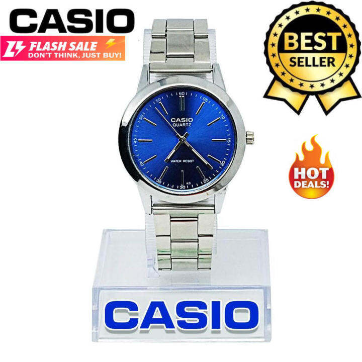 Casio Quartz Kc Blue Dial Automatic Hand Movement Stainless Steel Watch for Men(Silver) | Lazada PH